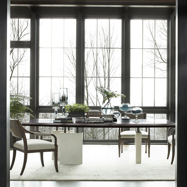 Block Dining Table Rectangular Walnut Dining Table